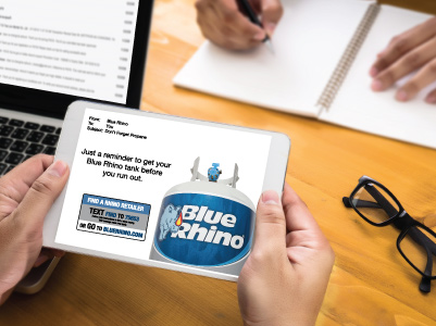 Propane Refill Email Reminders | Blue Rhino