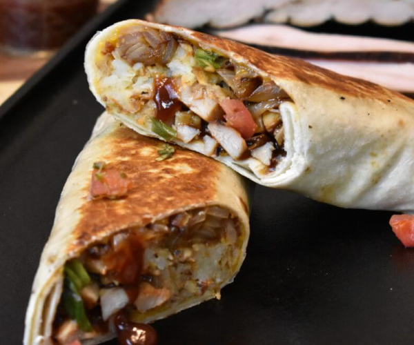 Grilled Smoked Turkey & Hash Brown Wrap | Blue Rhino