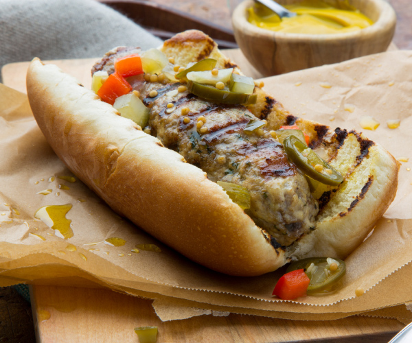 Pork Kebab Dog with Spicy Pickle Relish Recipe | Blue Rhino
